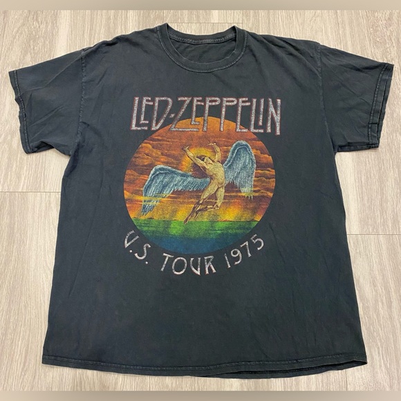 led zeppelin | Shirts | Led Zeppelin Us Tour 975 Vintage T Shirt Large ...